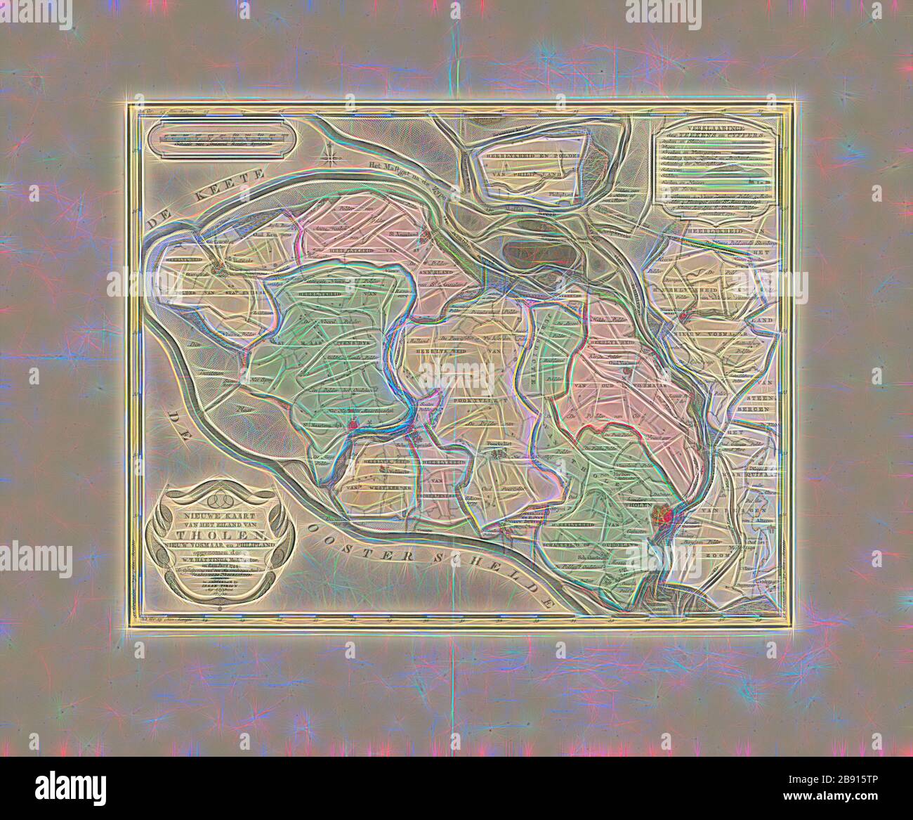 Map, Nieuwe kaart van het eiland van Tholen, Nieuw Vosmaar en ...