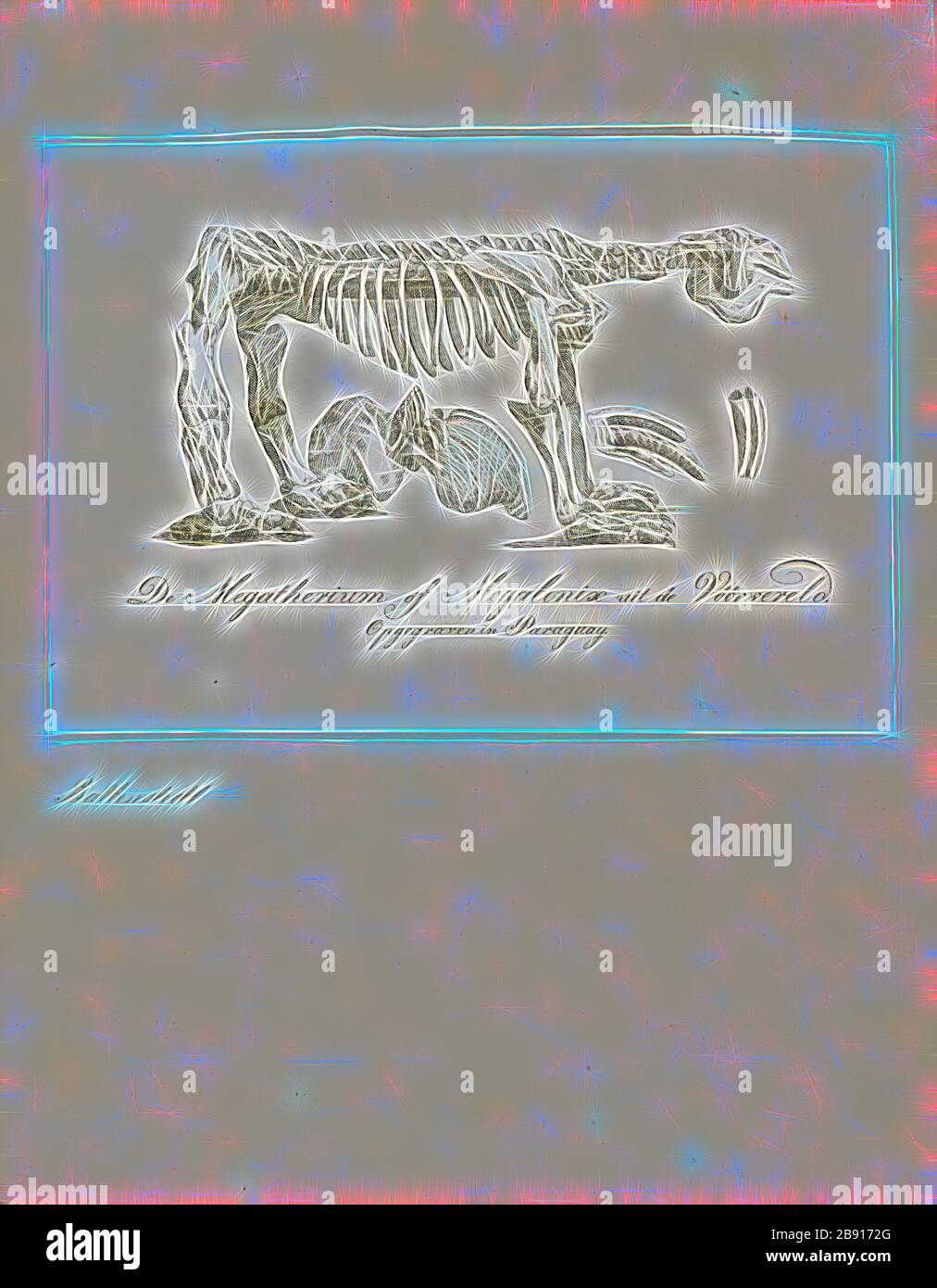 Megatherium cuvierii, Print, Megatherium was a genus of elephant-sized ...