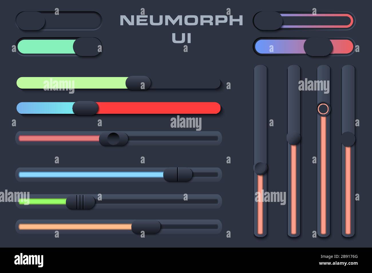 neumorphic UI circle set Stock Vector Image & Art - Alamy