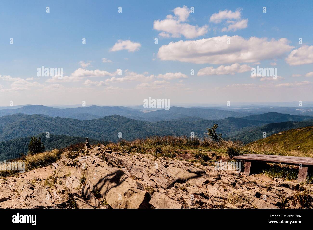 The road from Mieczysław Orłowicz Pass to Smerek Peak in the Bieszczady ...