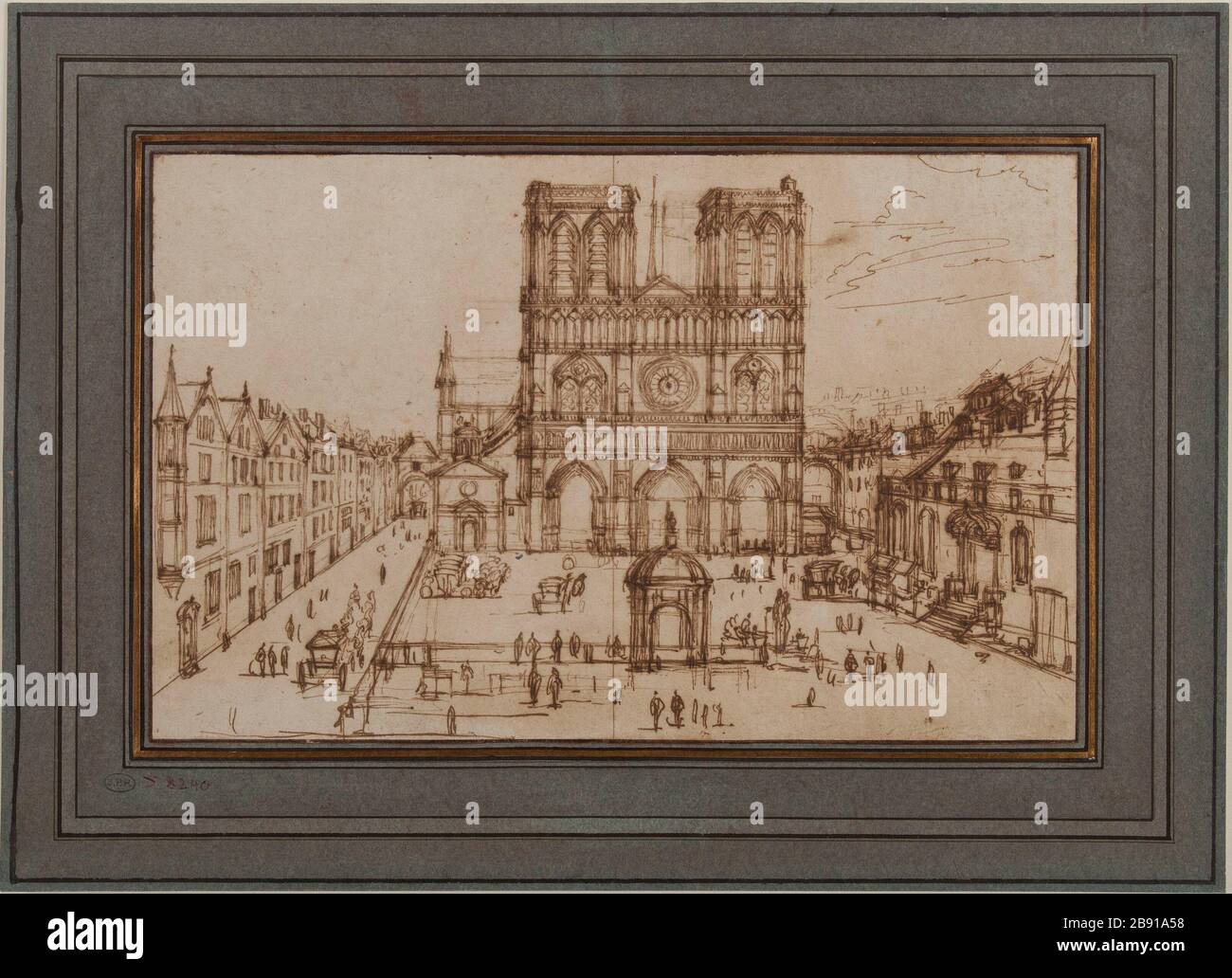 The Parvis Notre Dame Pérelle, Adam (1638-1695). Le Parvis de Notre ...