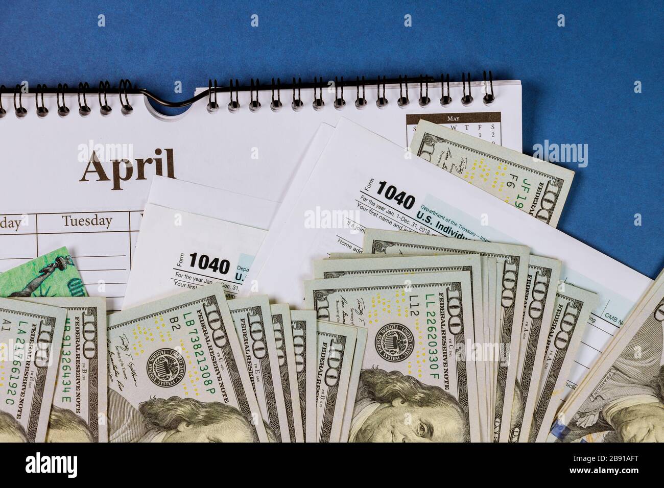 Individual Income Tax Return 1040 U.S form Stimulus economic tax return ...