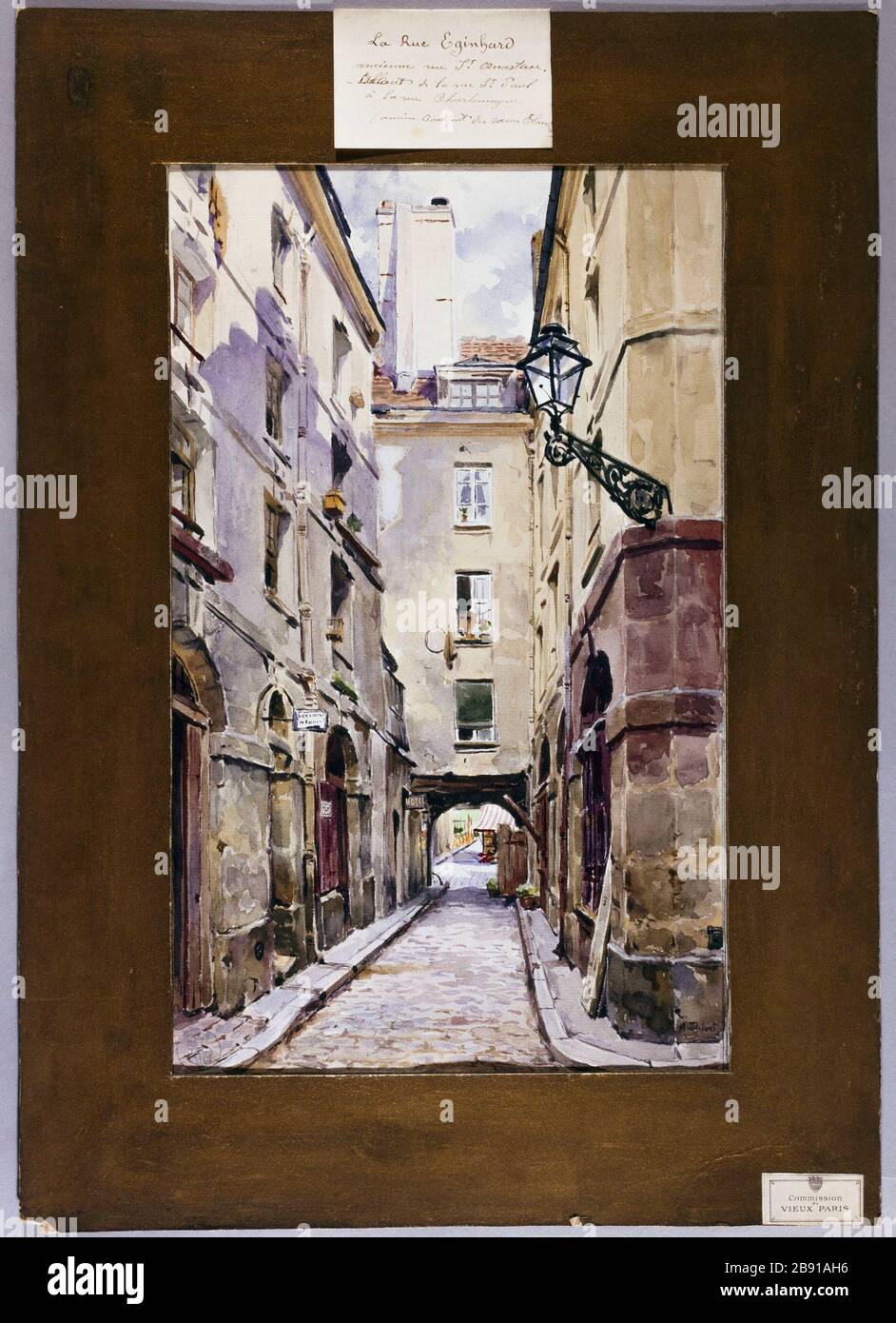 The Einhard street Antoine-Auguste Thivet (1856-1927). La rue Eginhard ...