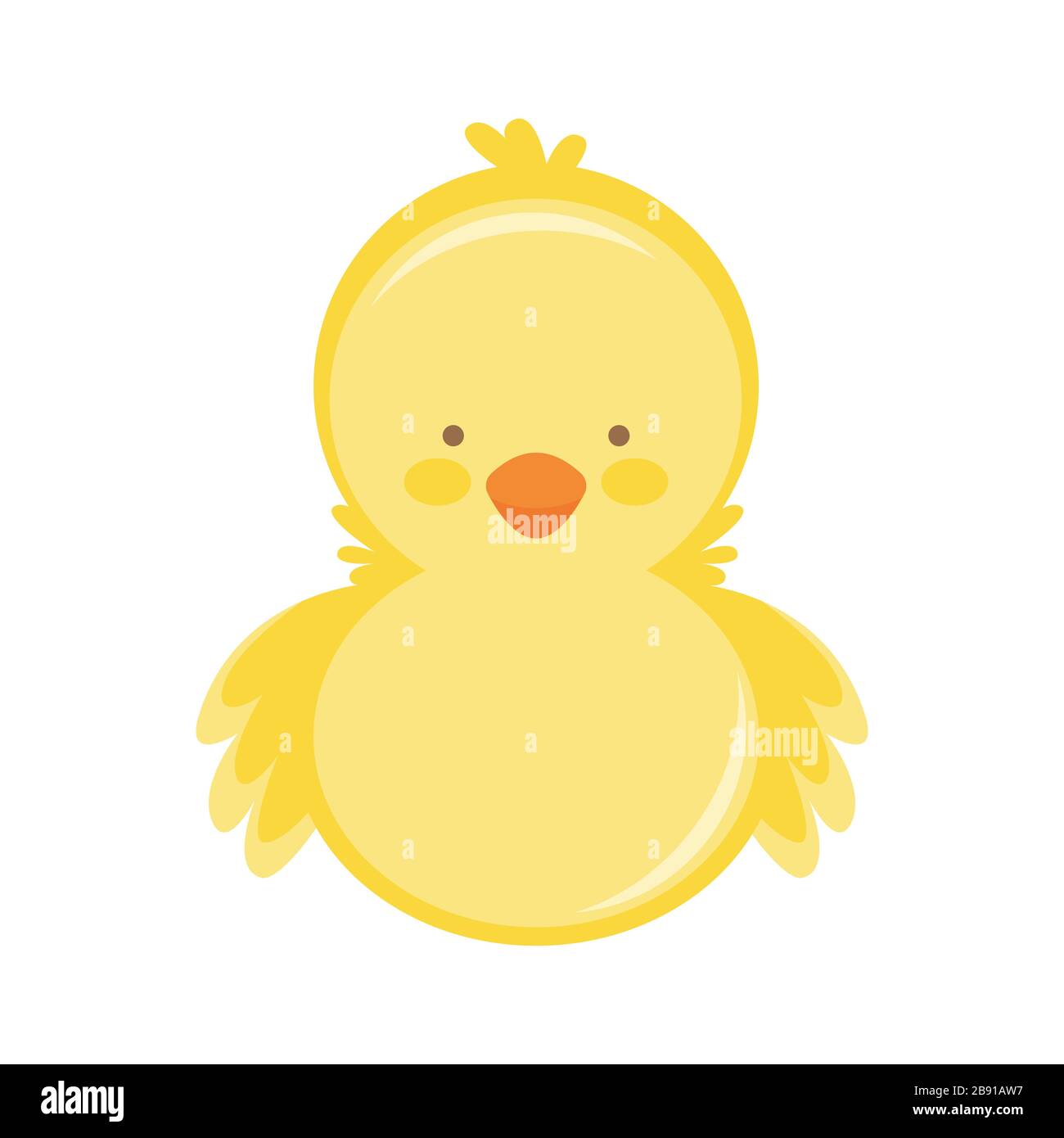Smiling yellow chick cartoon character hi-res stock photography and ...
