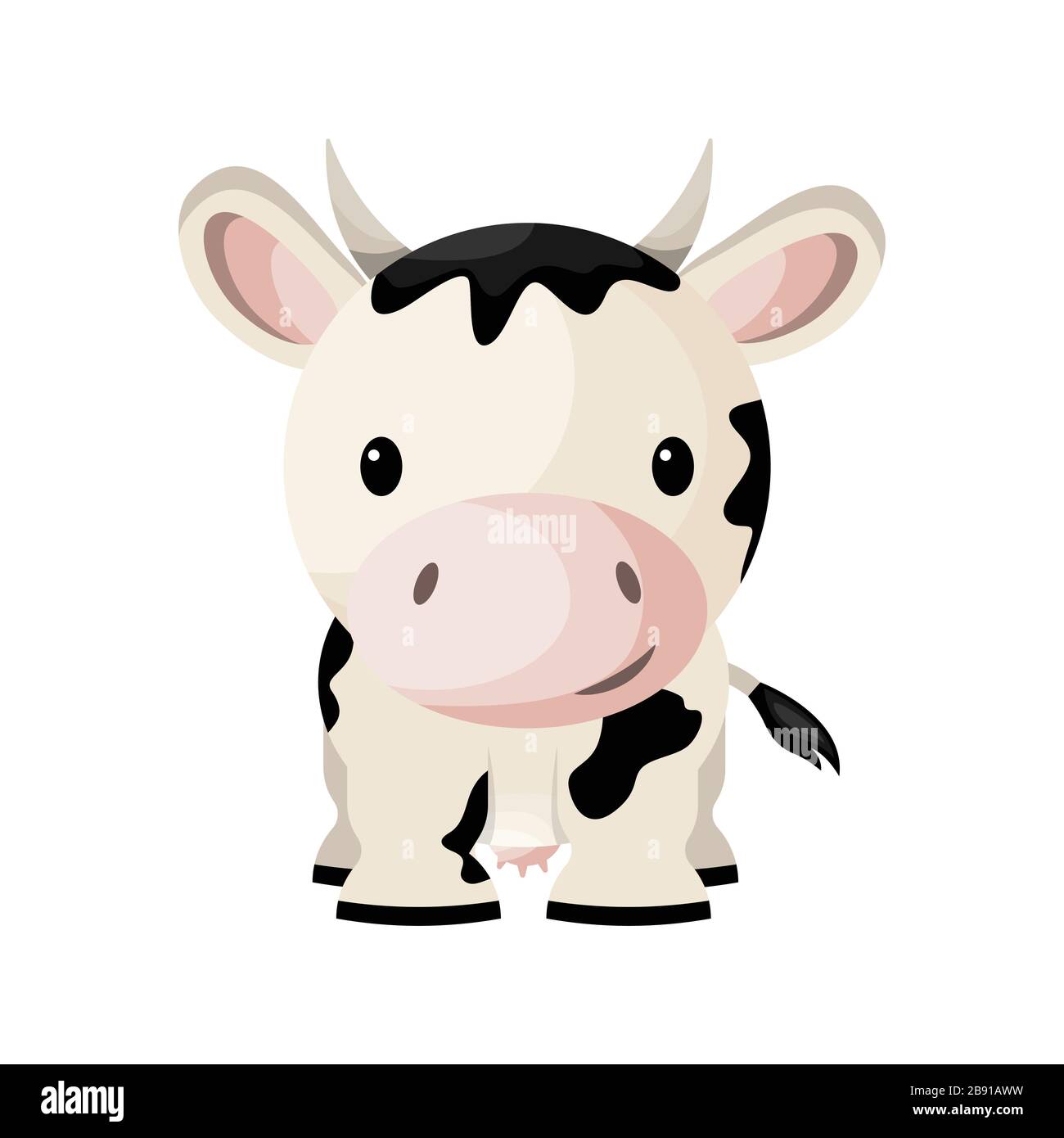 Cartoon cute baby cow, vector illustration Stock Vector Image & Art - Alamy