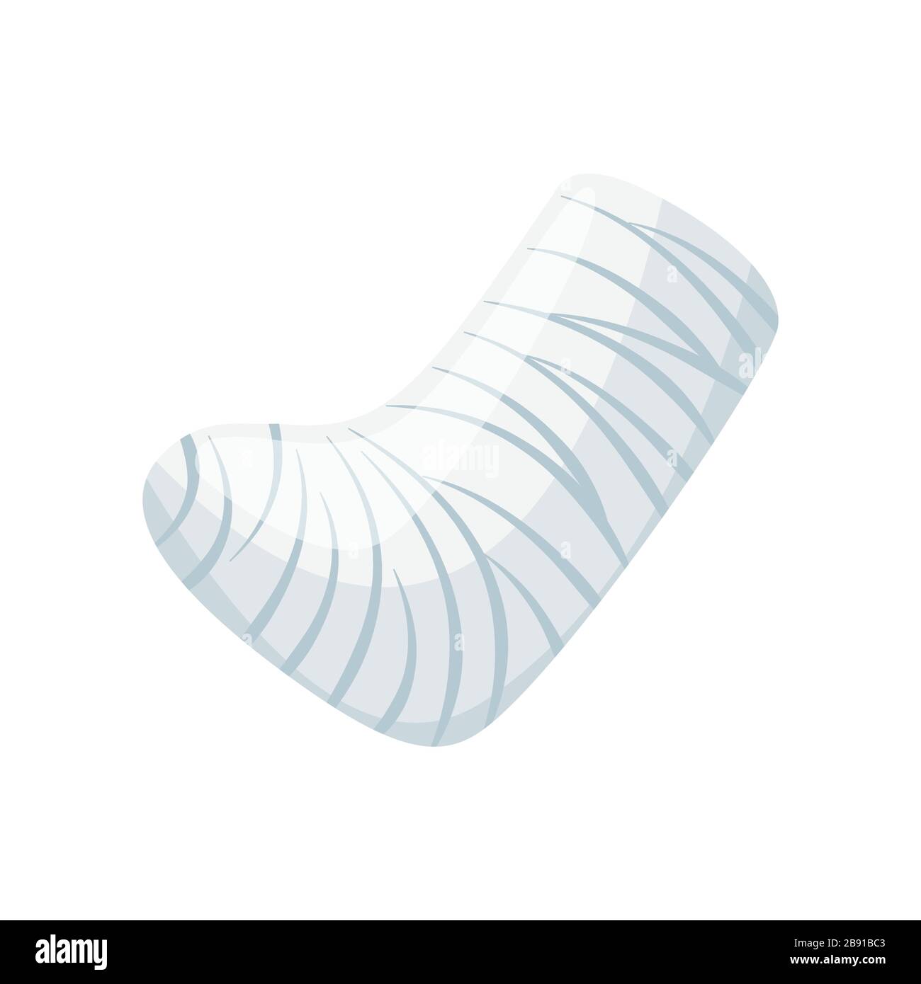 Cartoon brocken leg medical cast, vector illustration Stock Vector ...