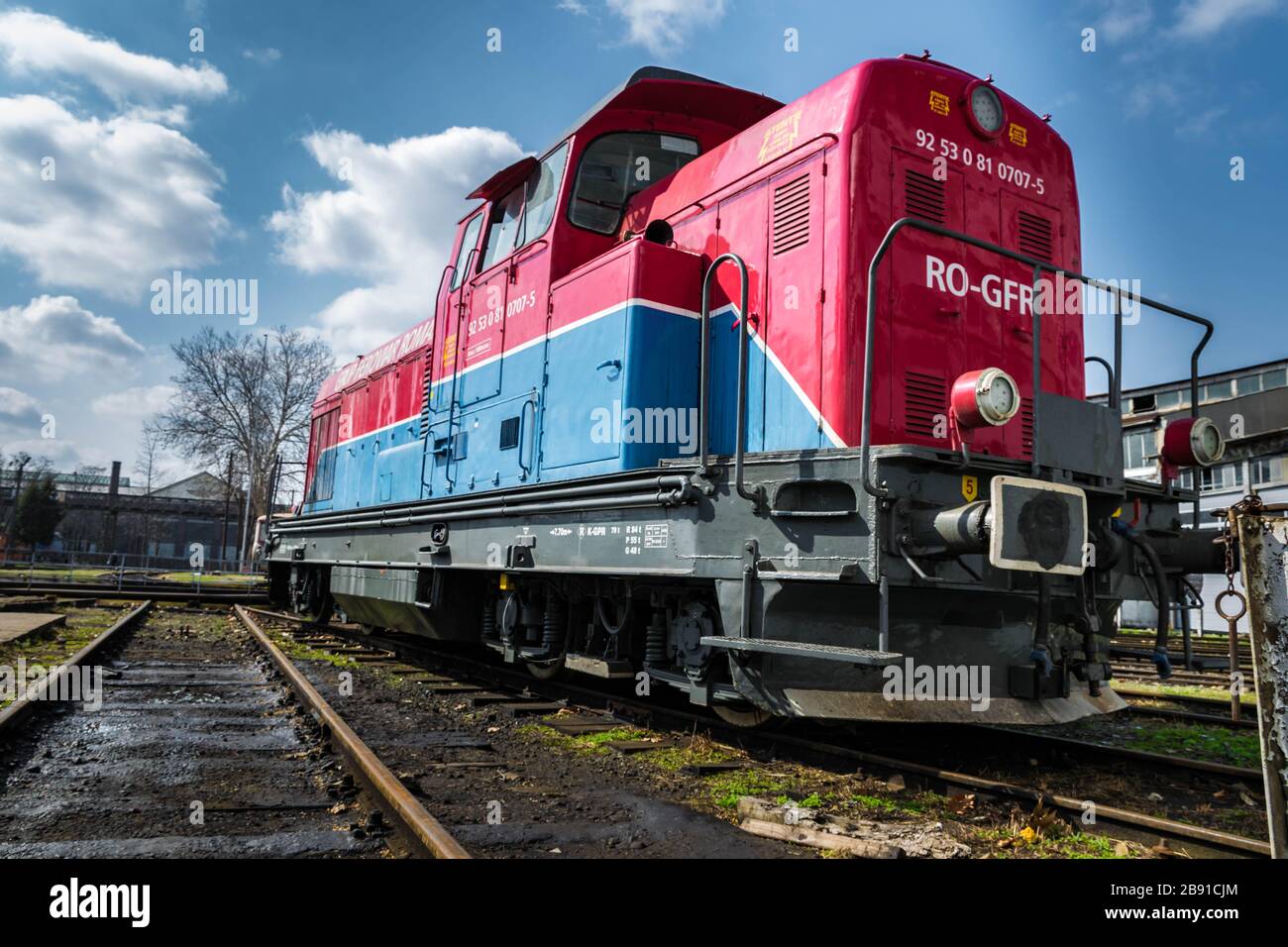 Blue diesel locomotive hi-res stock photography and images - Alamy
