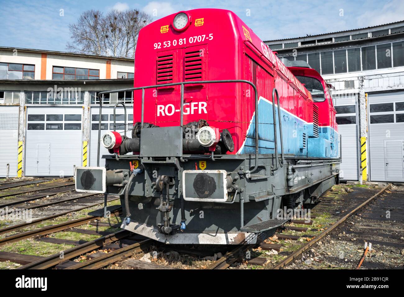 Blue diesel locomotive hi-res stock photography and images - Alamy