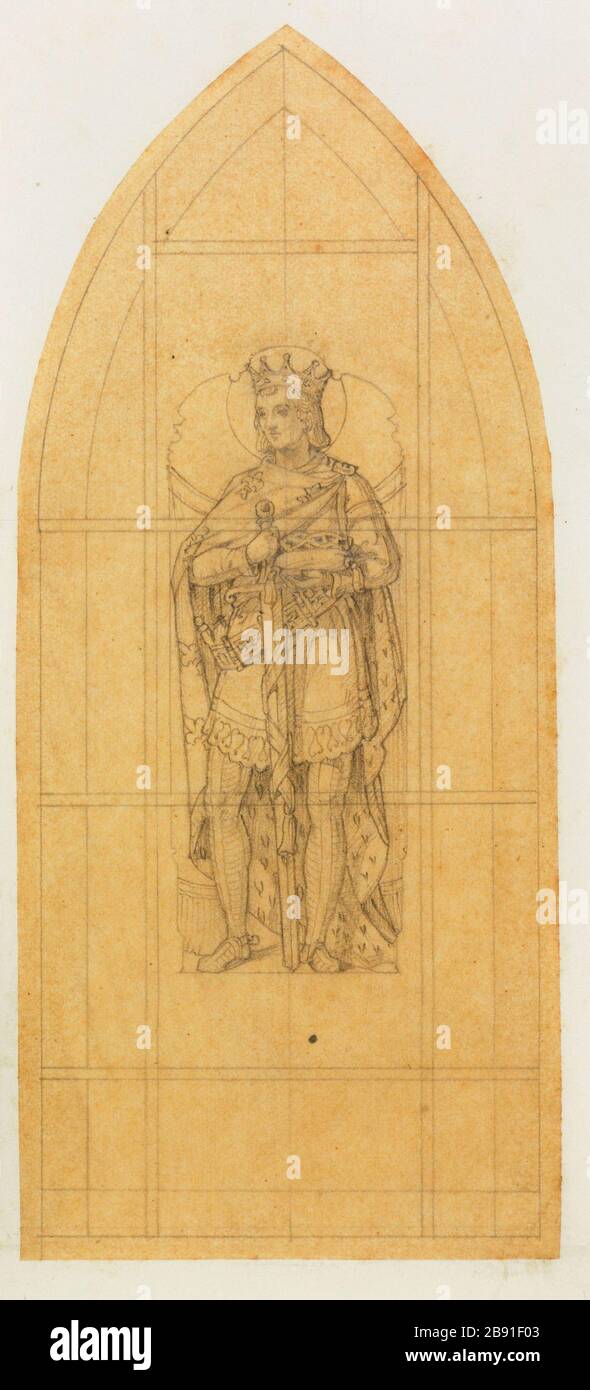 Project canopy representing a saint Jean Gaspard Jules ou Johann Caspar ...