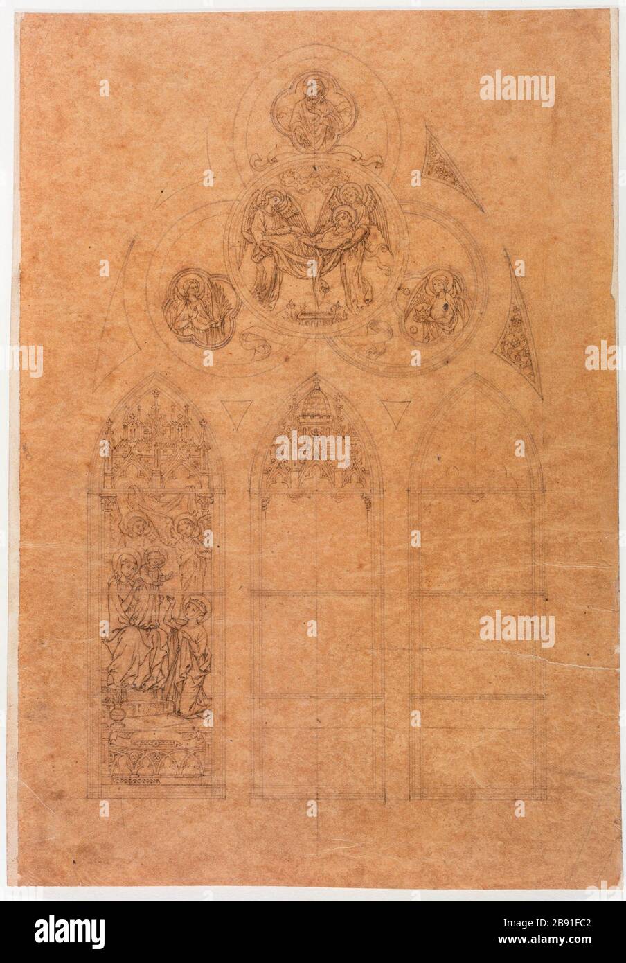 Project canopy representing St. Catherine of life Jean Gaspard Jules ou ...