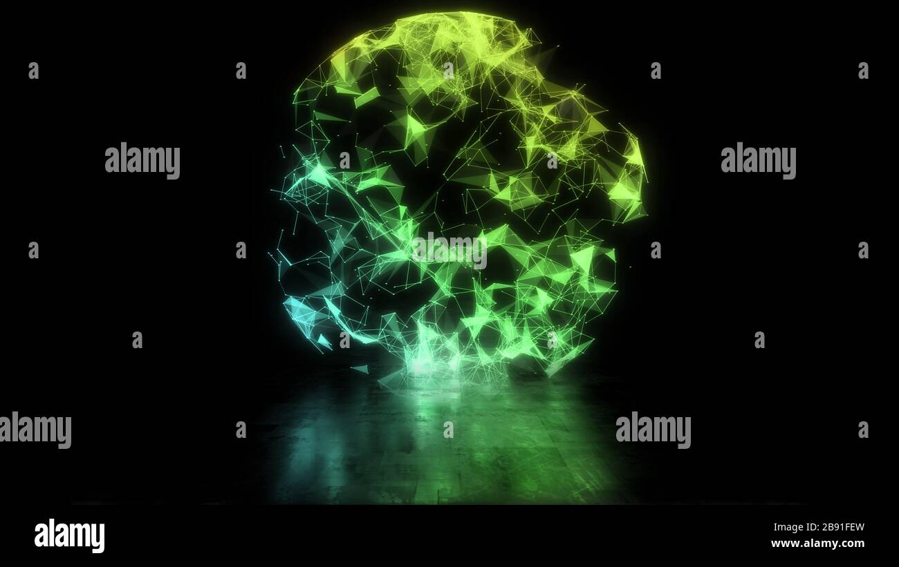 Plexus dots lines in triangles hi-res stock photography and images - Alamy