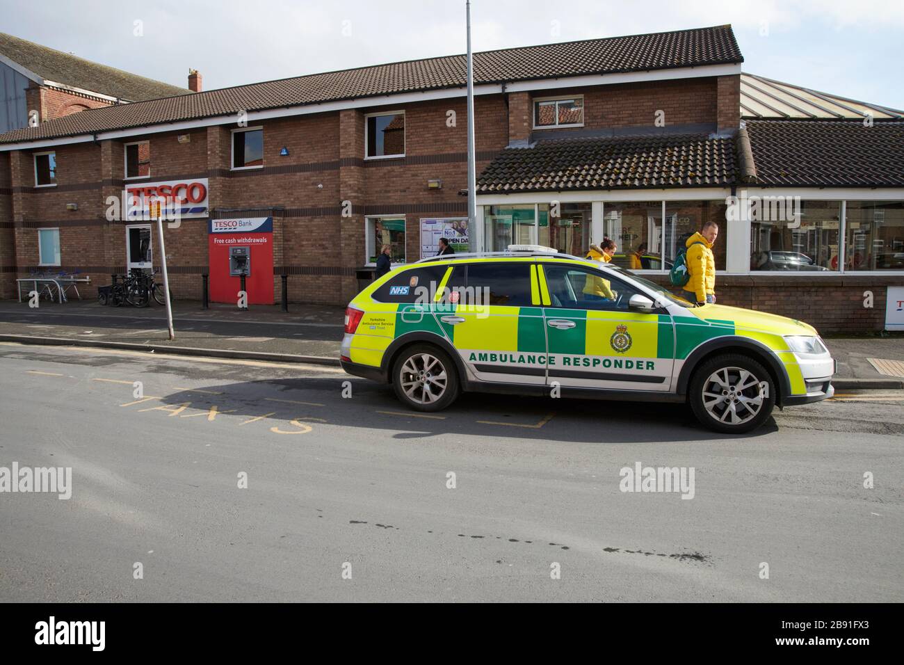 Ambulance First Responder attending at a Tesco Store during the ...