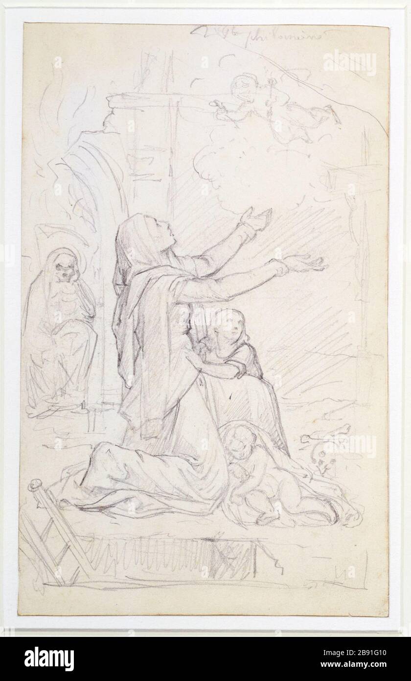 Project canopy representing St. Philomena Jean Gaspard Jules ou Johann ...