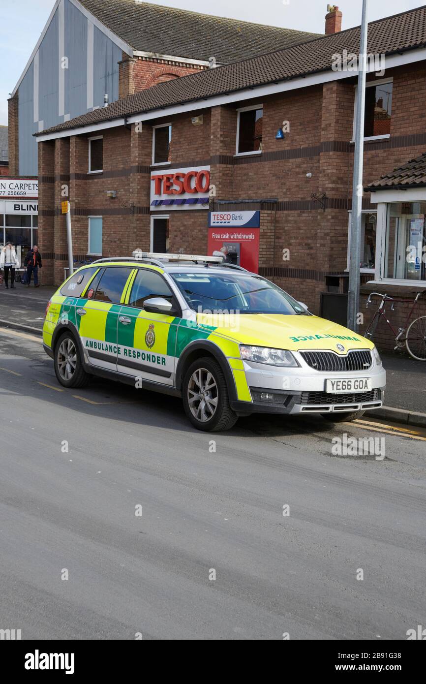 Ambulance First Responder attending at a Tesco Store during the ...