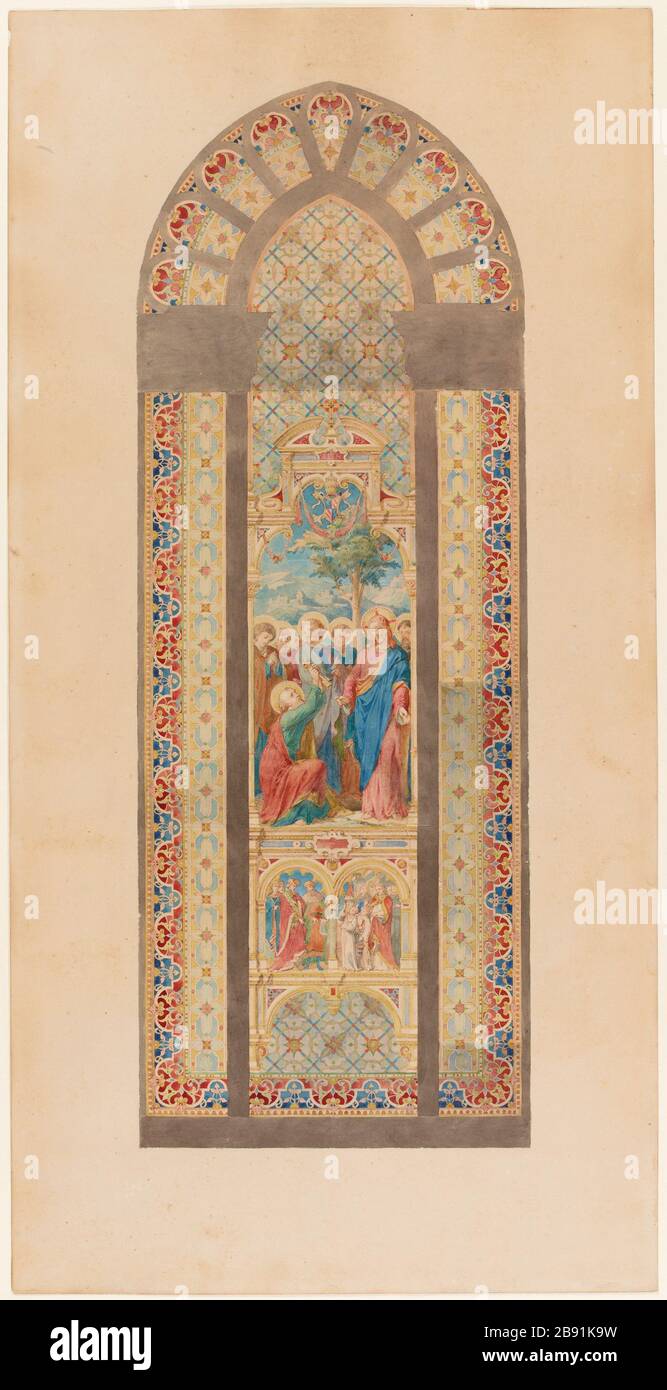 St. Peter handing the keys to Jesus. (Dummy title Stock Photo - Alamy