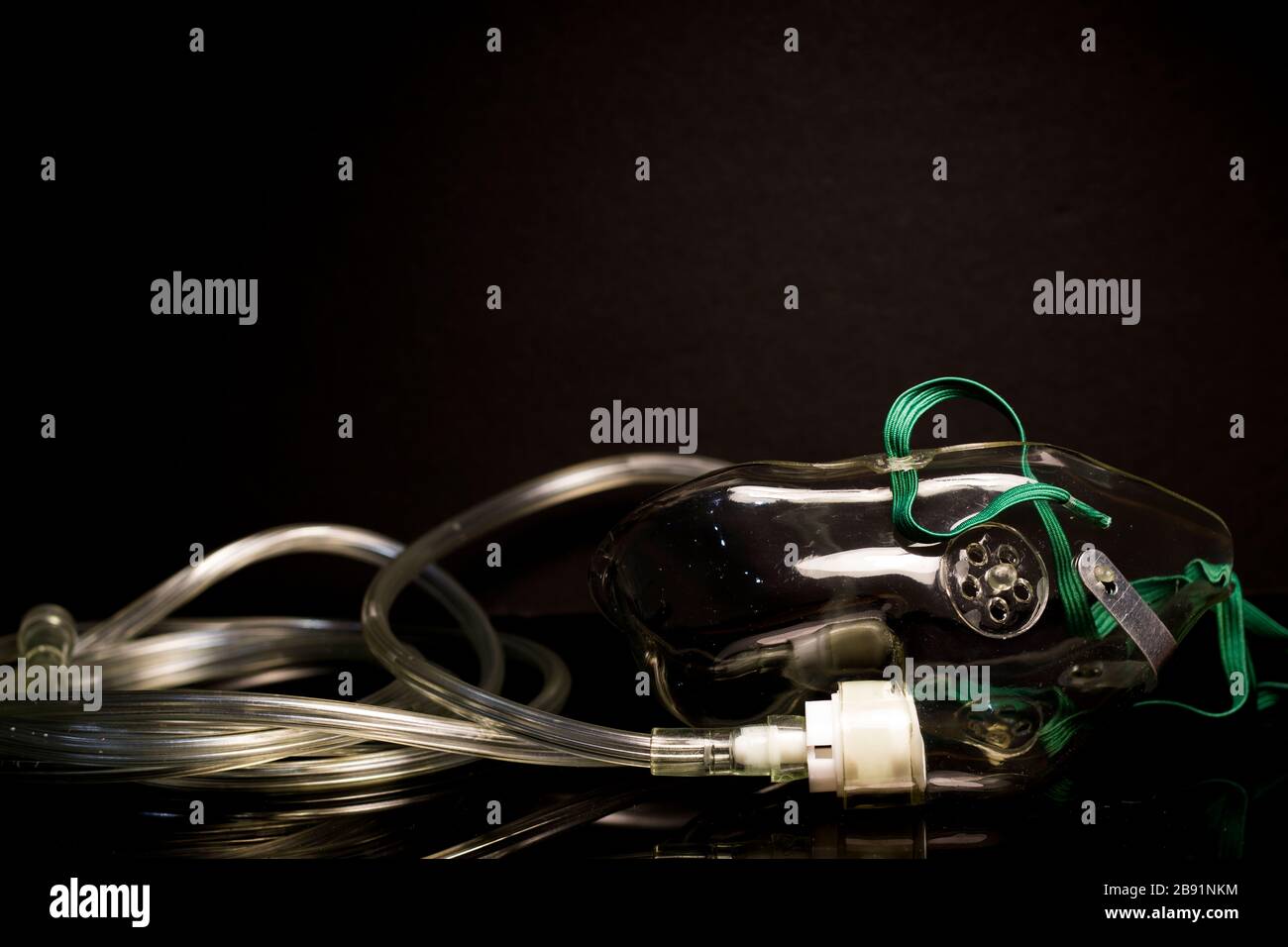 Hospital respirator close up health and medical background. Breathing ...