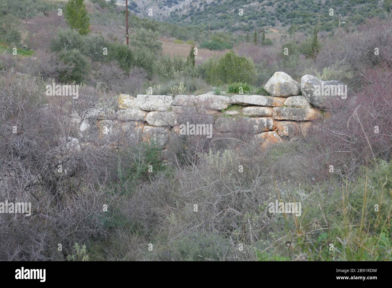 Arkadiko Bridge Mycenaean Bridge Stock Photo - Alamy