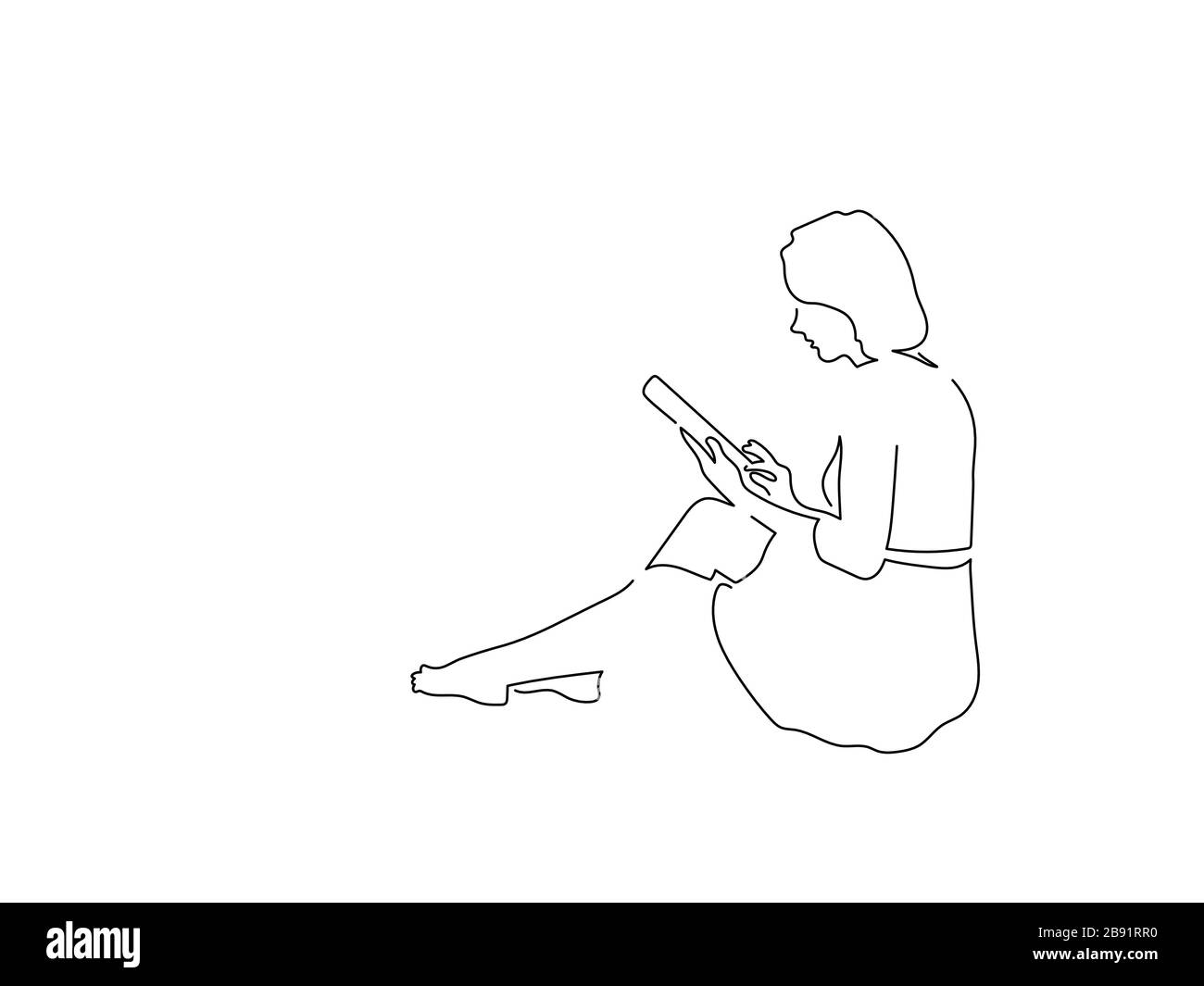 Worker line drawing, vector illustration design. People collection ...