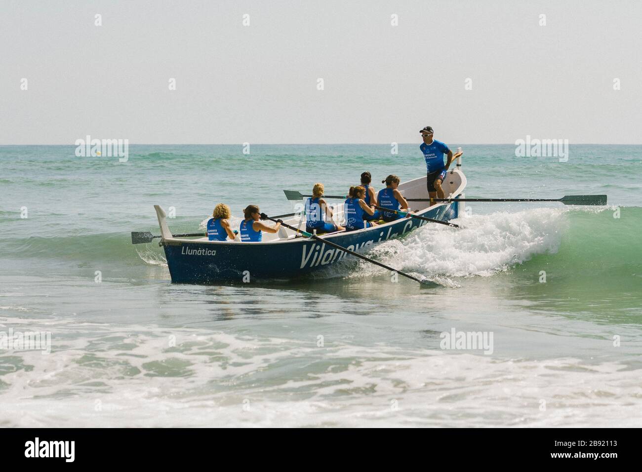 Competition of Llaguters or Llaguts, Catalan traditional boats, in ...