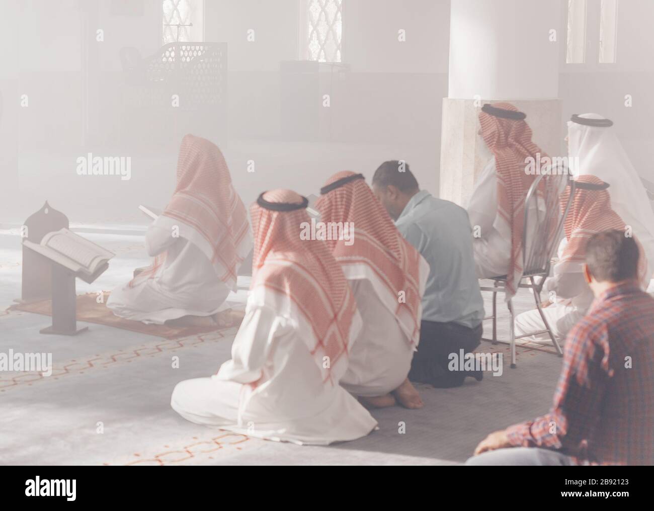 Islamic Prayer people in mosque Muslims Saudi Arabia ramadan Stock ...