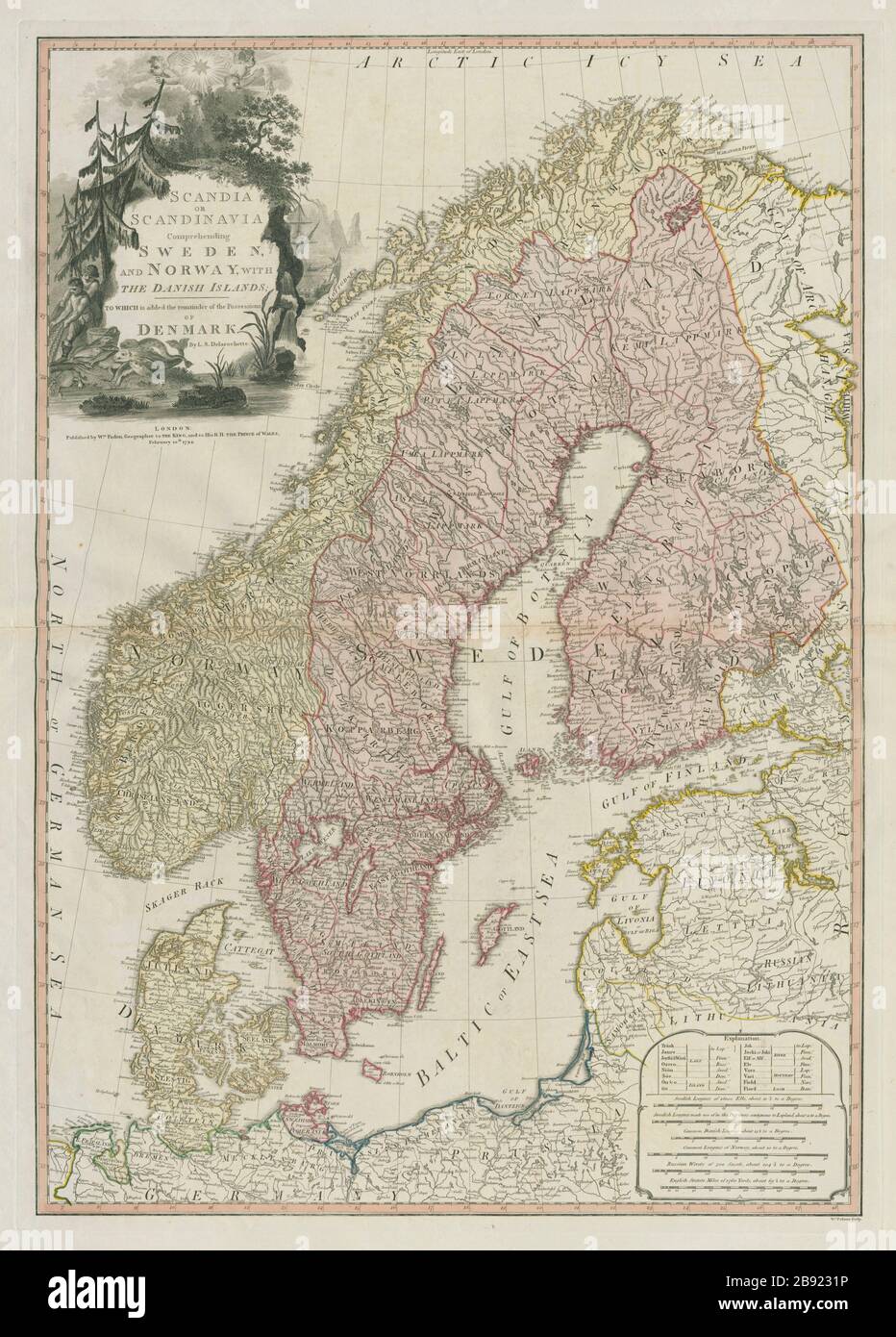 Scandinavia map and 18th century hi-res stock photography and images ...