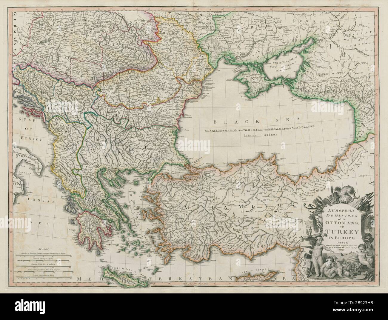 European Dominions of the Ottomans or Turkey in Europe. Balkans. FADEN ...
