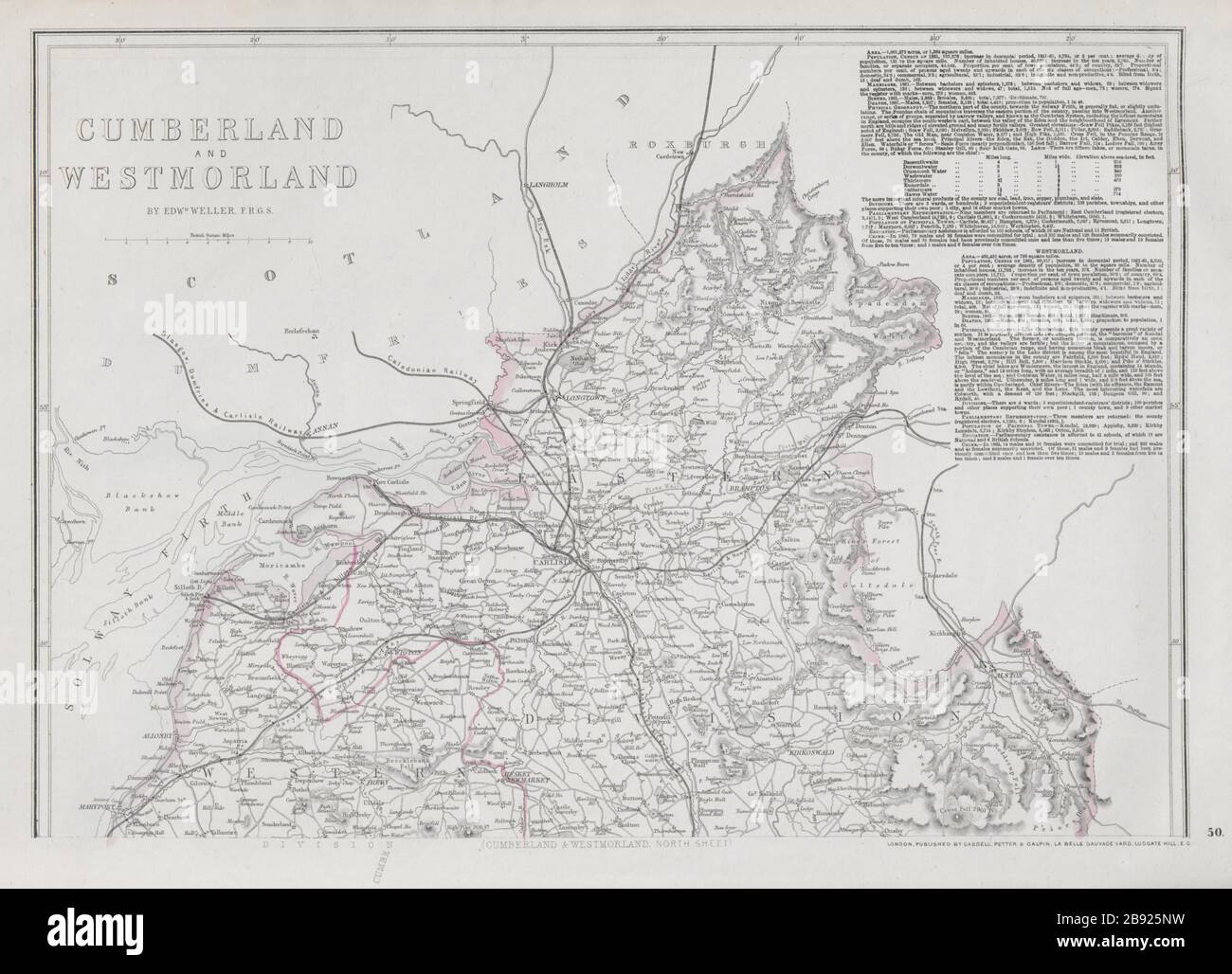 CUMBERLAND NORTH. Carlisle Solway Firth. County map. Railways. WELLER ...