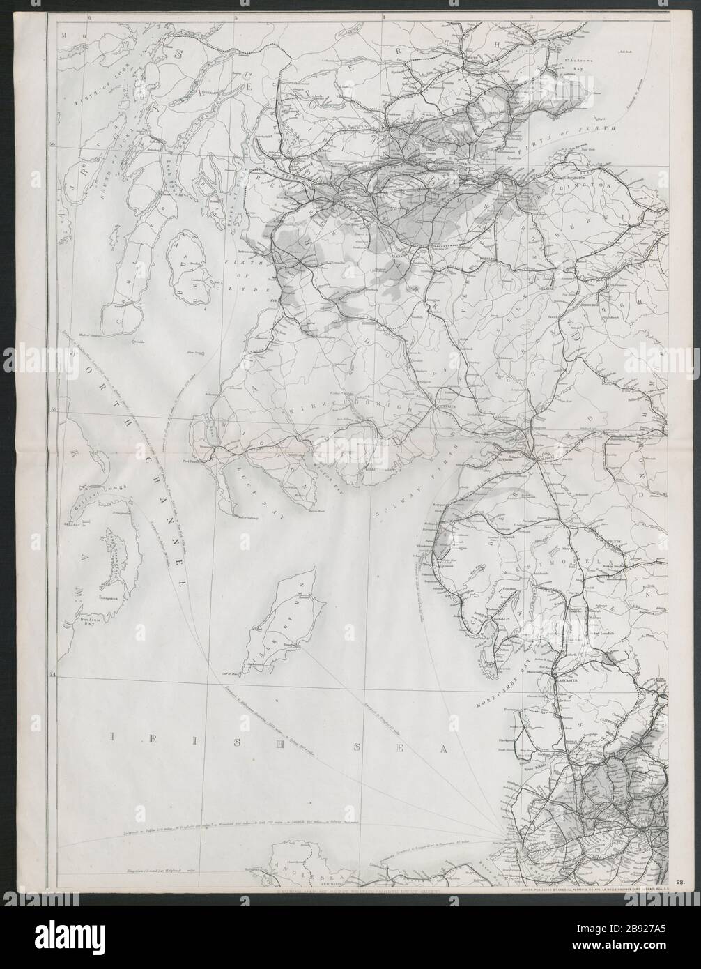 "Great Britain showing all the railways…" NW England & Scotland. DOWER ...