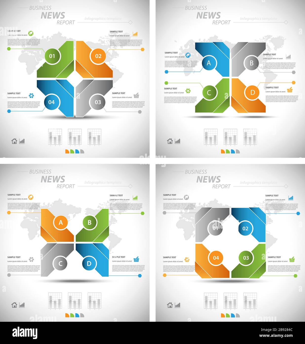 Business infographic template for interactive data communication Stock ...