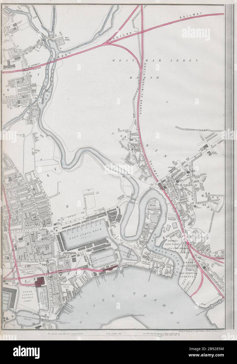 E LONDON. Bromley-by-Bow Blackwall Poplar Canning Town Plaistow.WELLER ...