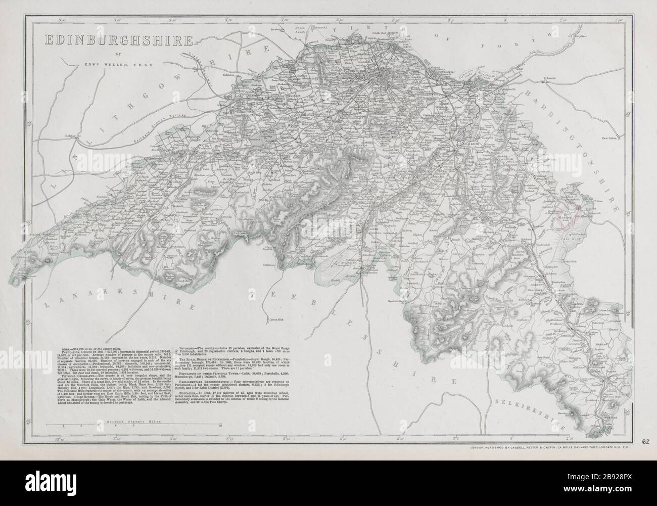 Map of midlothian hi-res stock photography and images - Alamy