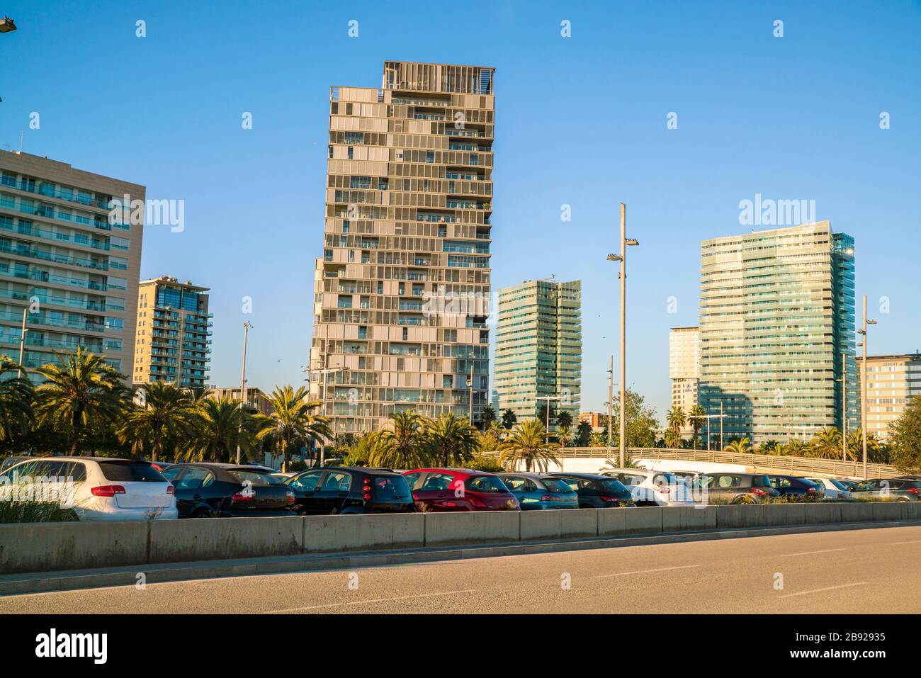 Diagonal Mar and the Poblenou Maritime Front in summer Stock Photo - Alamy