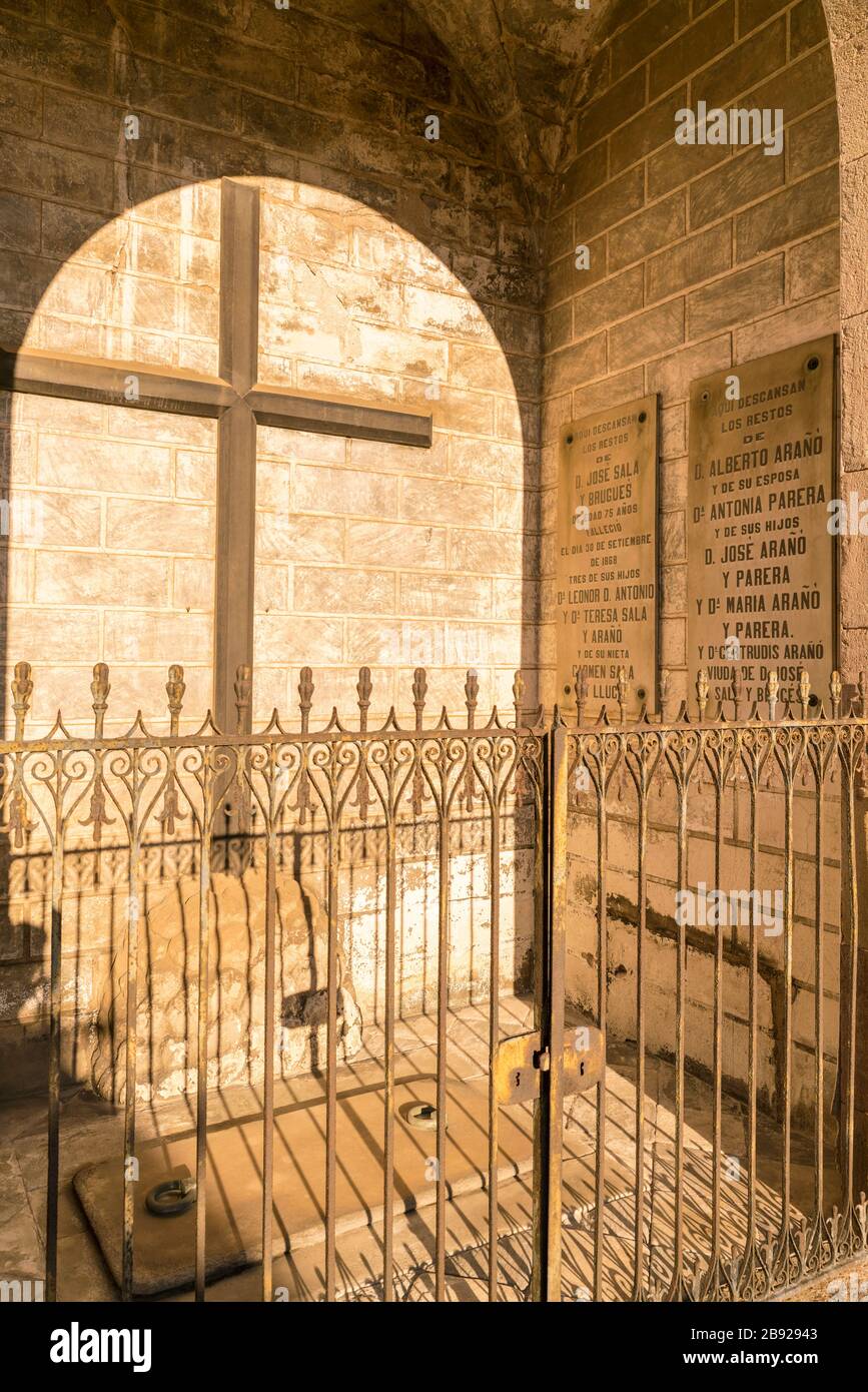 Historic Poblenou Cemetery in Barcelona Stock Photo - Alamy