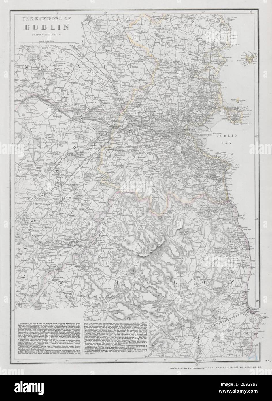Dublin Ireland Mountains Map