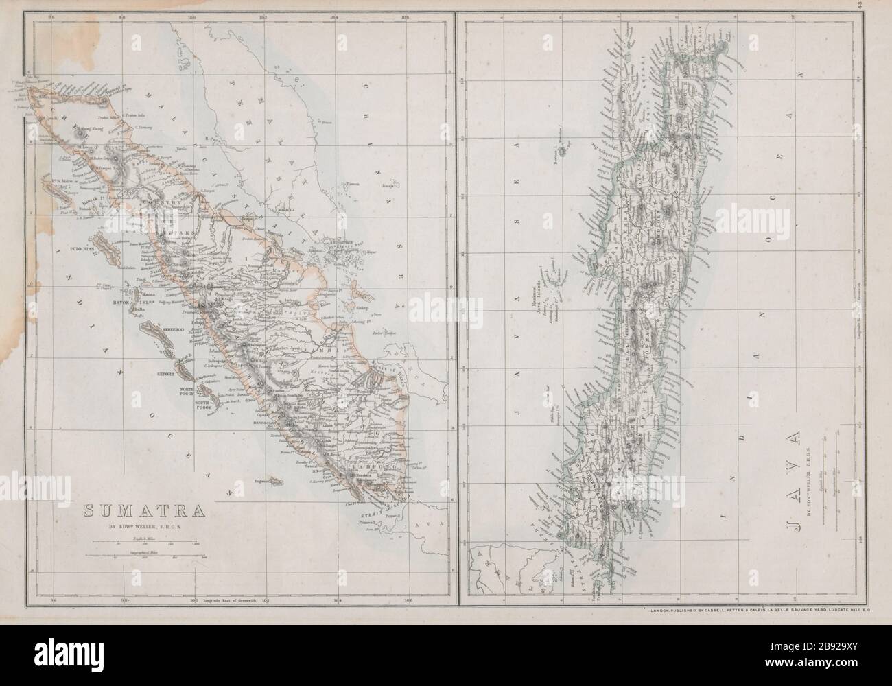 Singapore map 19th century hi-res stock photography and images - Alamy