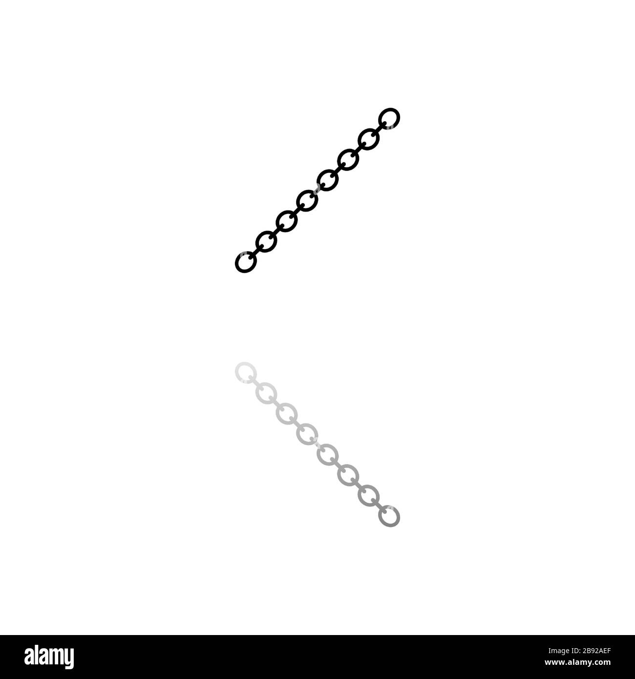 Metal Chain. Black symbol on white background. Simple illustration ...
