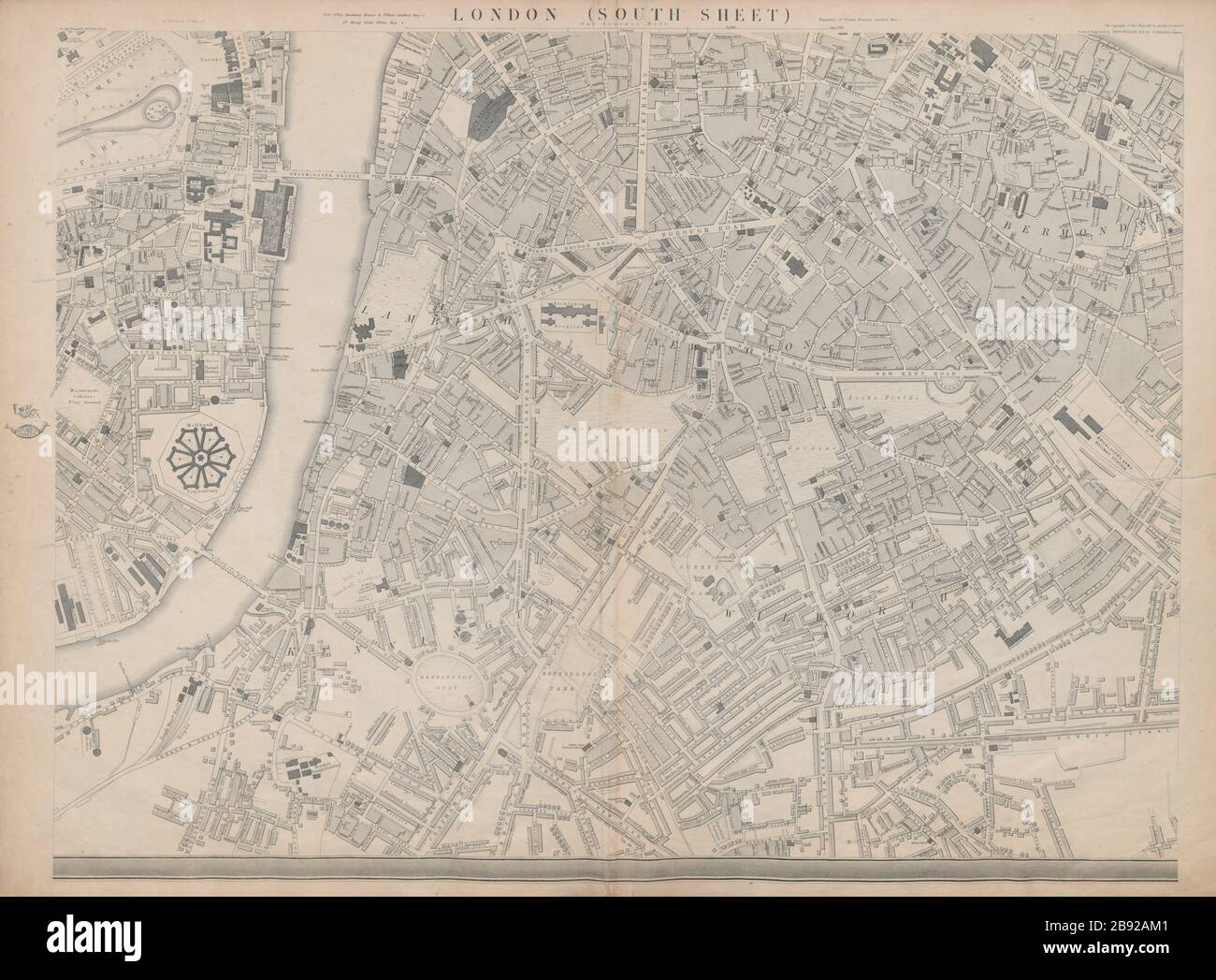 Map of southwark 19th century hi-res stock photography and images - Alamy