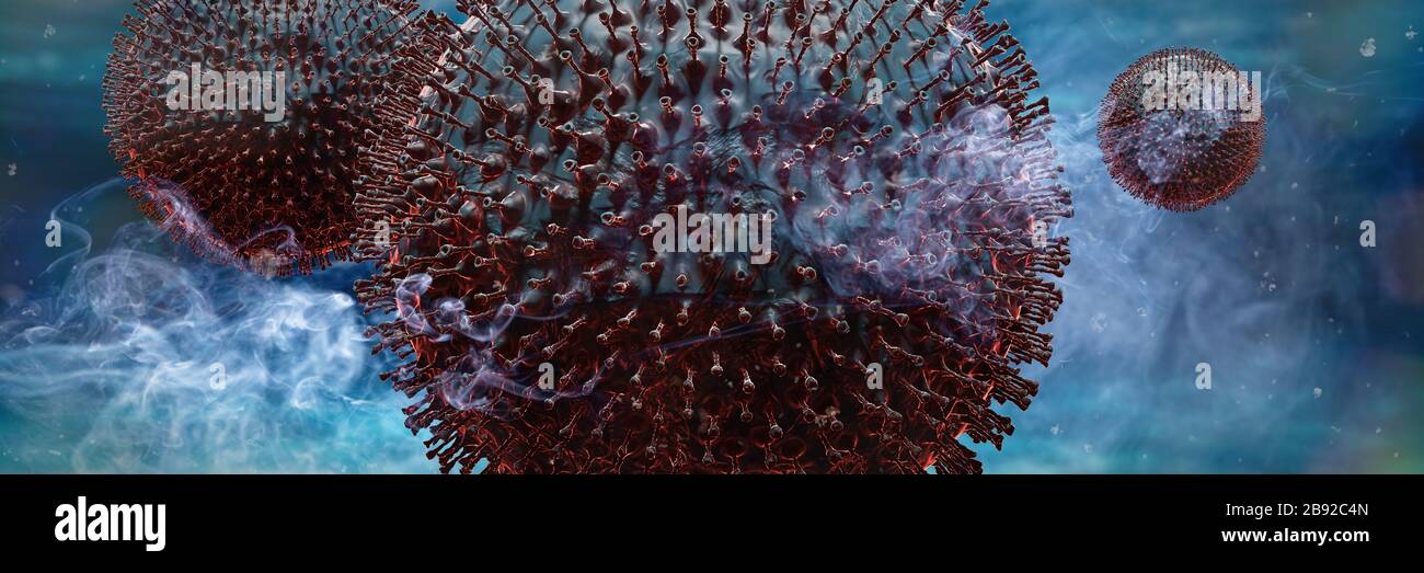 Coronavirus pathogen, the Covid-19 outbreak, Sars-CoV-2 virus pandemic ...