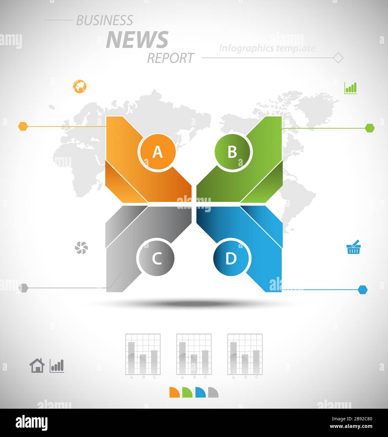 Business infographic template for interactive data communication Stock ...