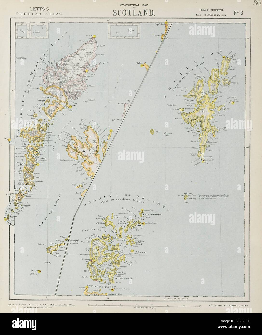 Shetlands map hi-res stock photography and images - Alamy