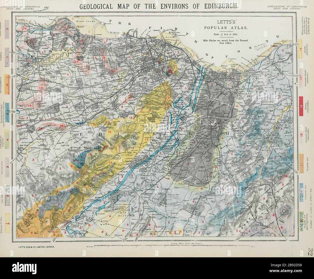 Map of edinburgh hi-res stock photography and images - Alamy
