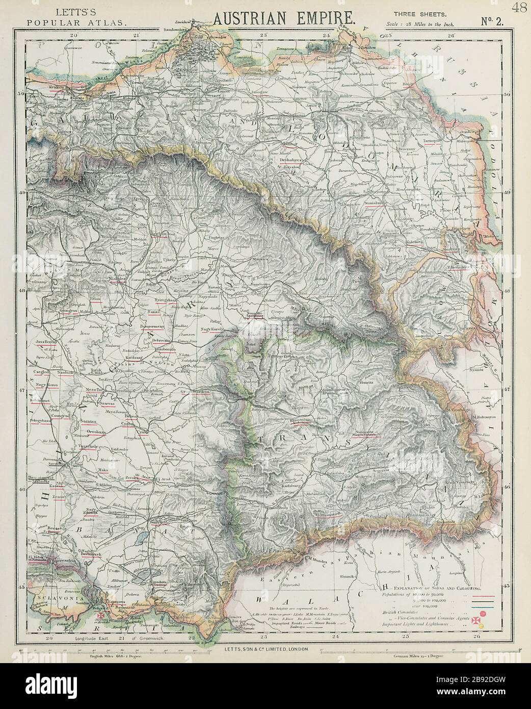 AUSTRIAN EMPIRE Galizia Eastern Hungary Transylvania Galicia. LETTS ...