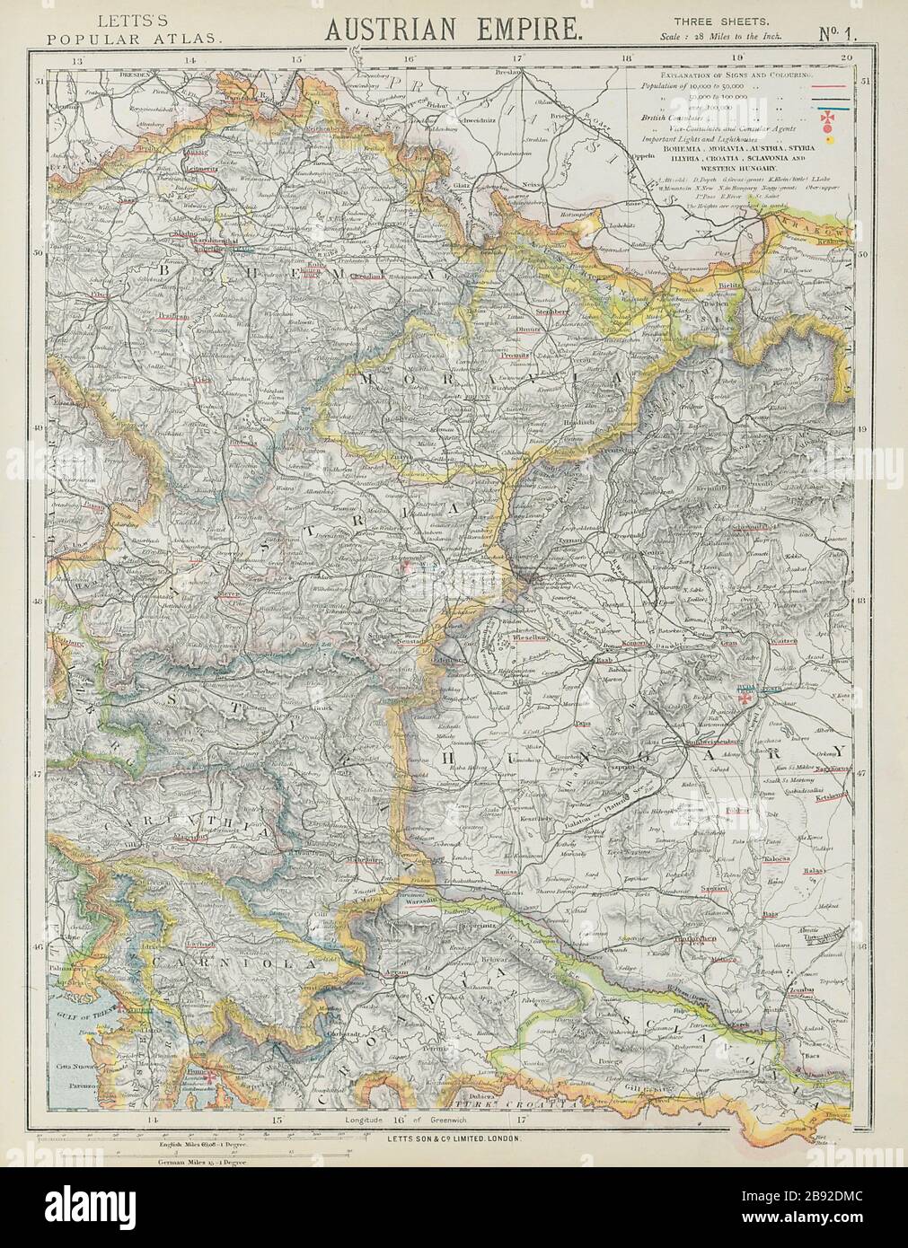 Antique map of moravia hi-res stock photography and images - Alamy