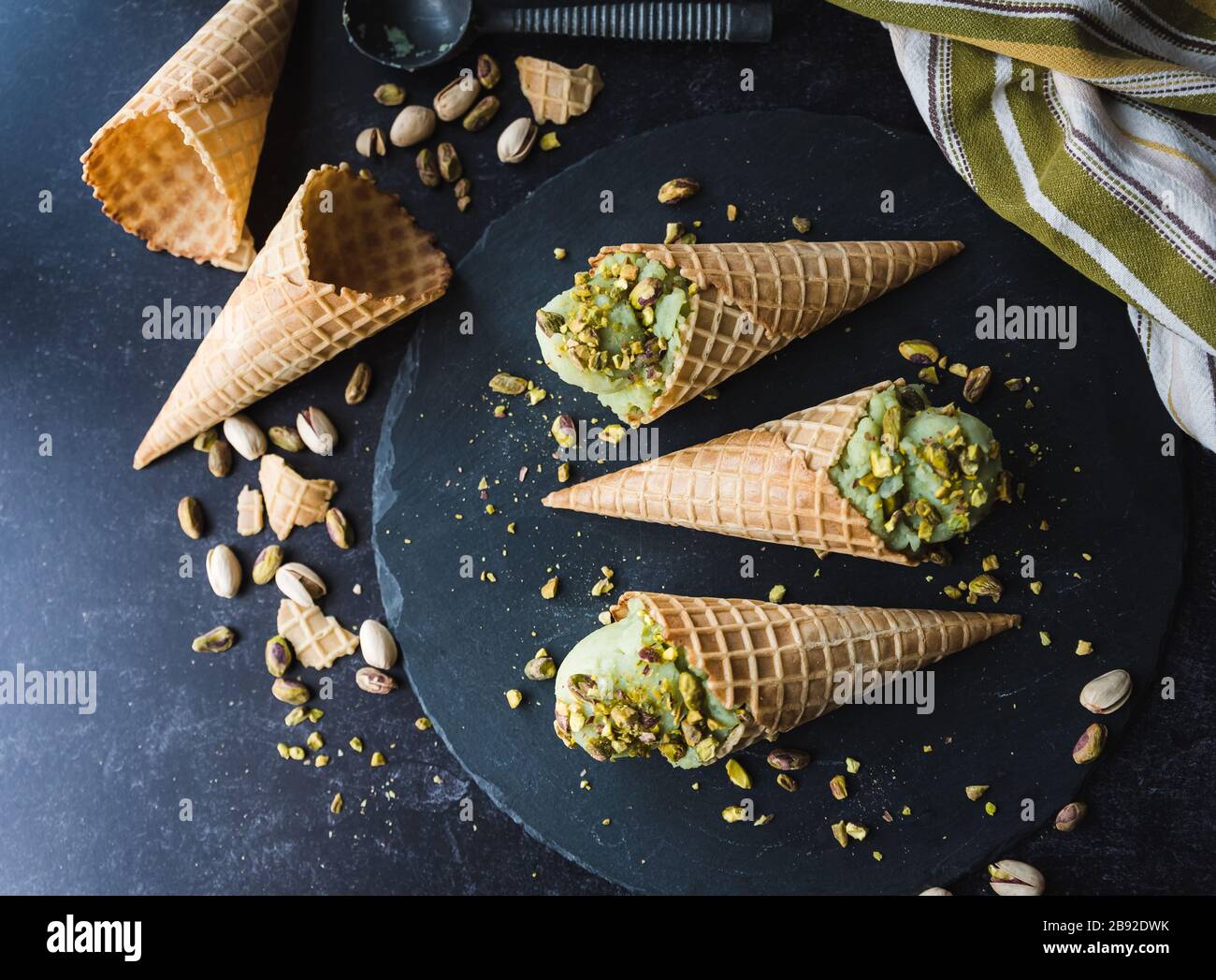 Overhead ice cream hi-res stock photography and images - Alamy