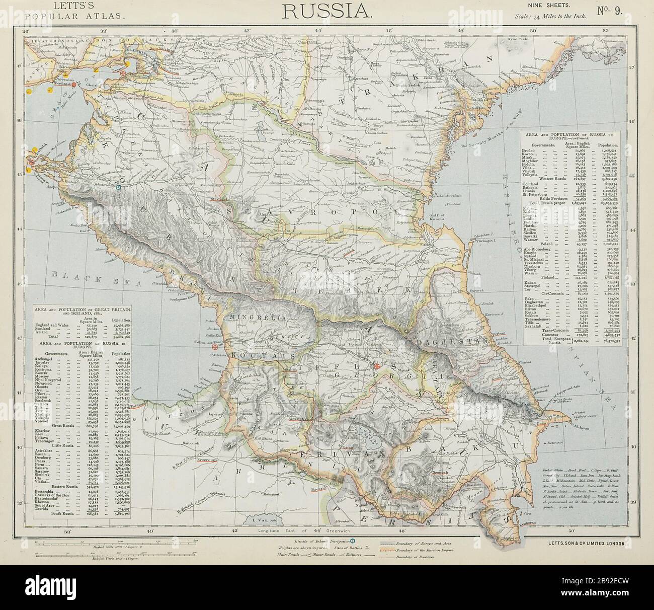 CAUCASUS. Russia Circassia Astrakhan Georgia Azerbaijan Armenia. LETTS ...