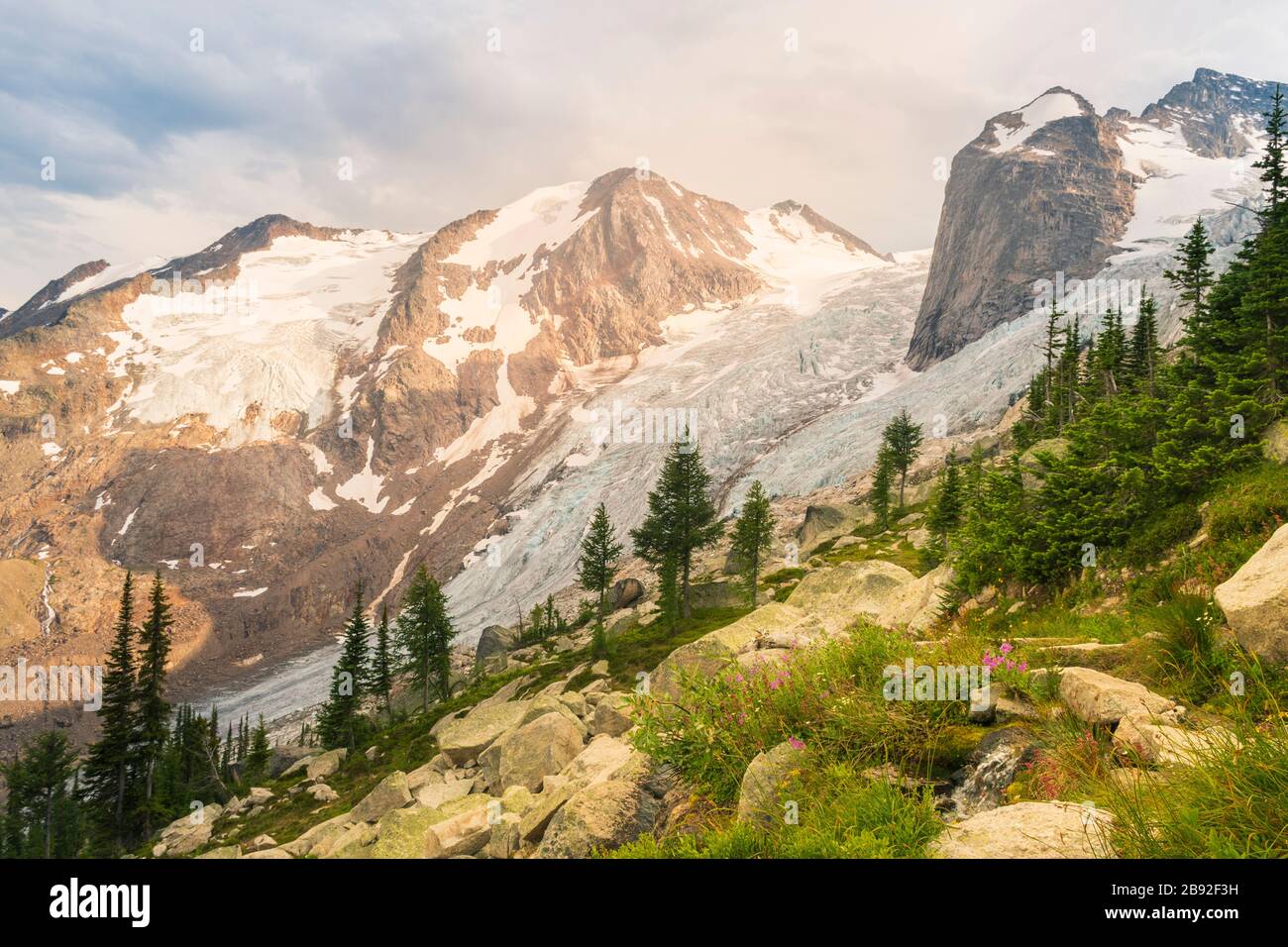 The Spires and Glacier in Bugaboo Provincial Park, British Columbia ...