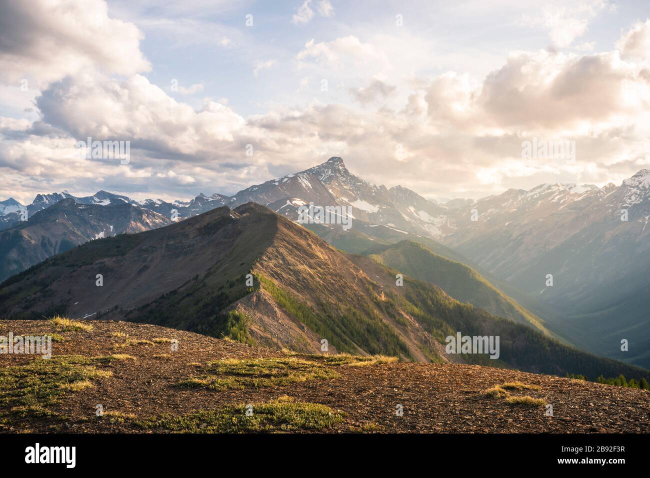 The View along a Mountain Ridge from the Summit Stock Photo - Alamy