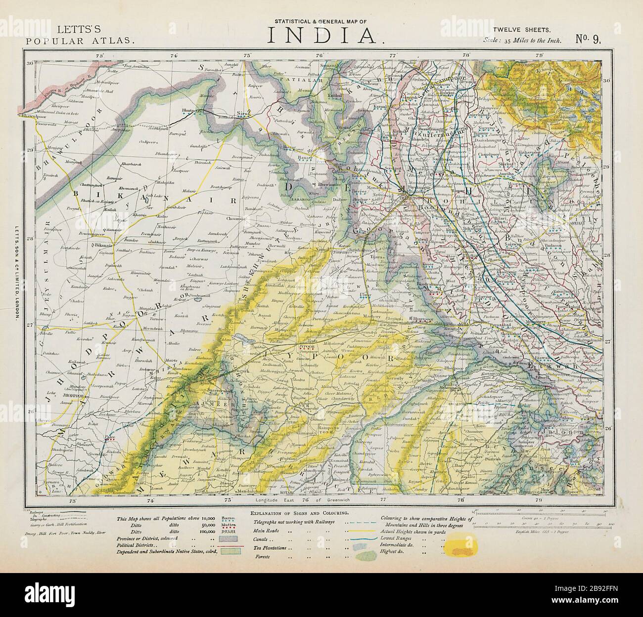 Agra map hi-res stock photography and images - Alamy