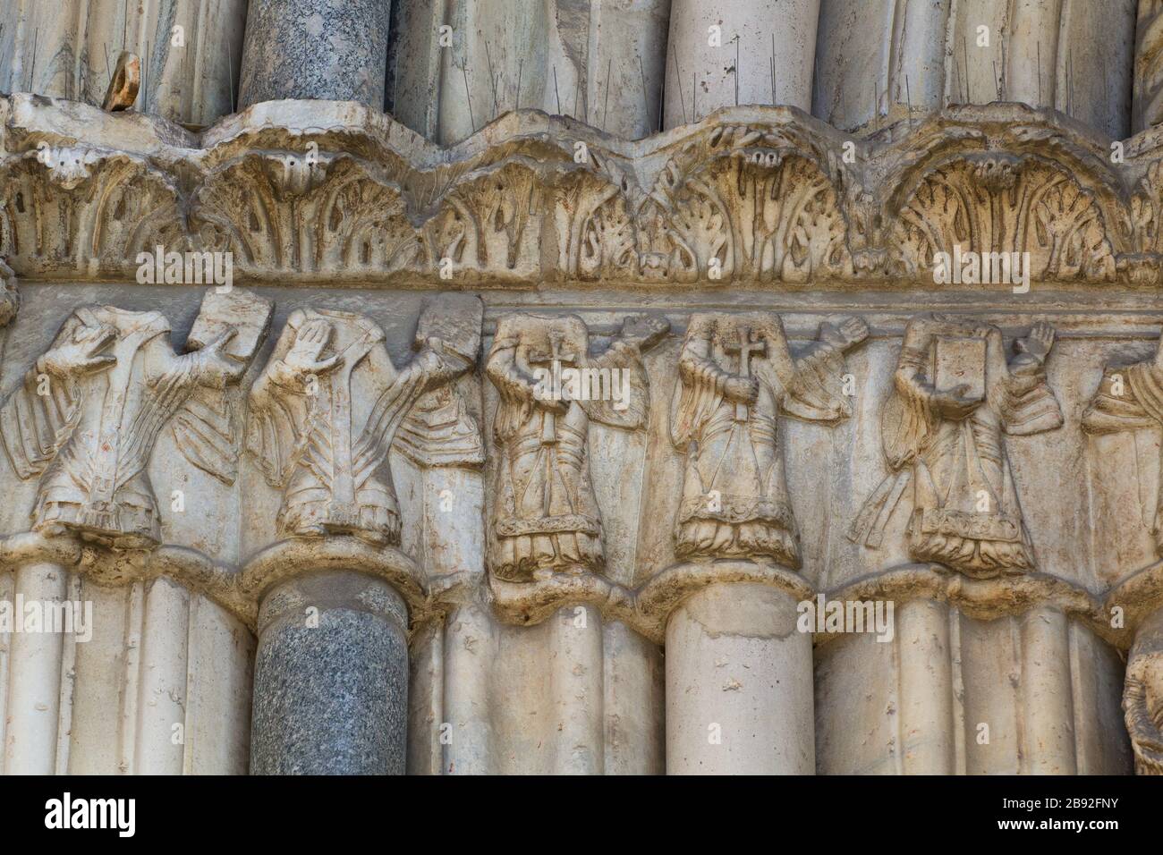 Procession of clergymen holding books and crosses (12th century ...