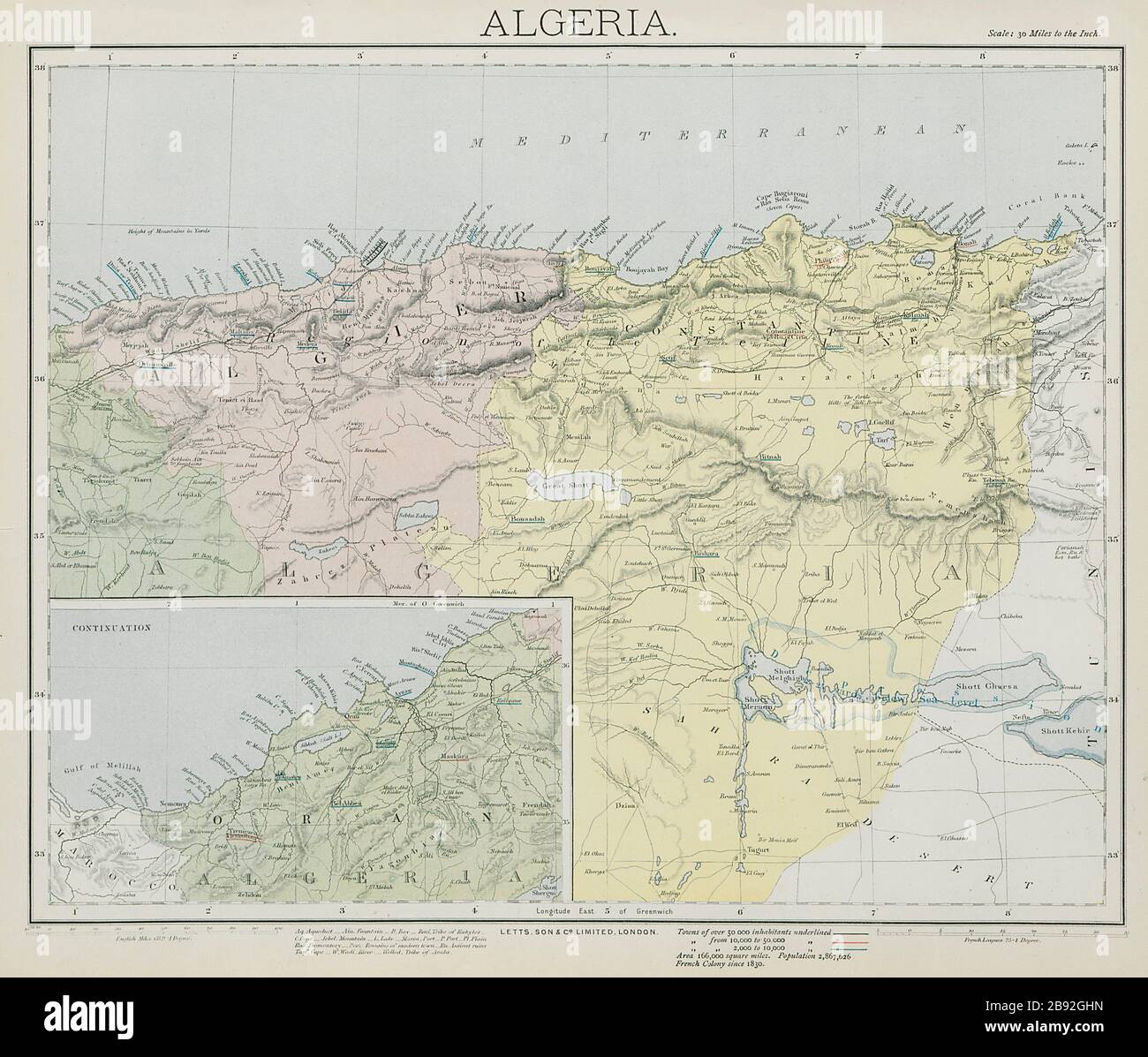 North africa map with algeria hi-res stock photography and images - Alamy